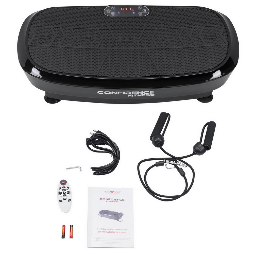 Confidence Fitness Vibration Plate Trainer 3D Dual Motor Exercise ...